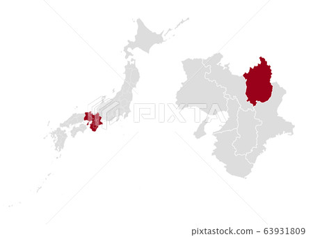 [Shiga Prefecture] Kinki Region Japan - Stock Illustration [63931809 ...