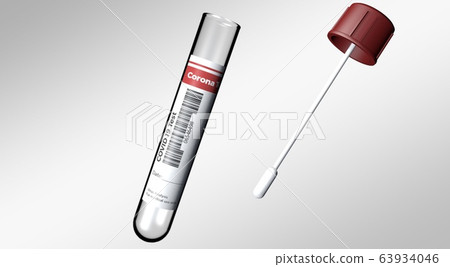 Covid19-Quicktest tube - 3D Illustration - Stock Illustration [63934046 ...