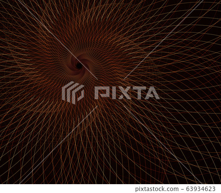 Geometry, mesh element. Intersection curves. - Stock Illustration ...