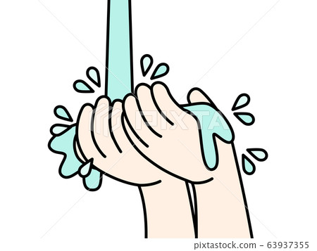 Hand washing-wet hands - Stock Illustration [63937355] - PIXTA