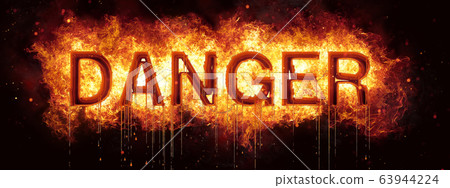 A glowing danger character floating in the dark - Stock Illustration ...