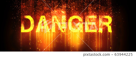 A glowing danger character floating in the dark - Stock Illustration ...