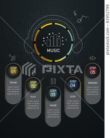 Music infographic concept, Vector illustration - Stock Illustration ...
