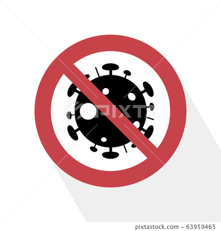 Sign Caution Coronavirus Stop Outbreak Danger - Stock Illustration ...