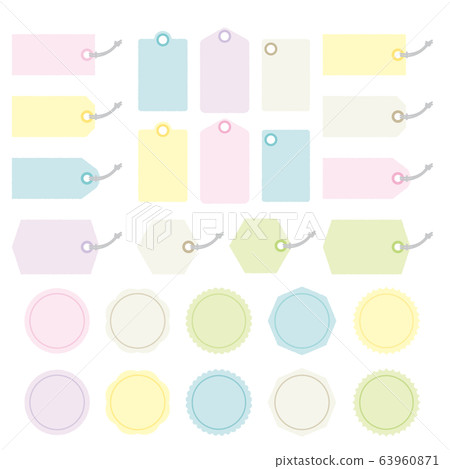 Illustration of tag and label with string... - Stock Illustration ...