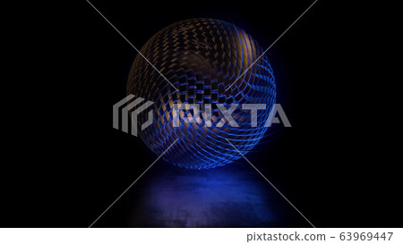 3D rendering of an abstract sphere from... - Stock Illustration [63969447] - PIXTA