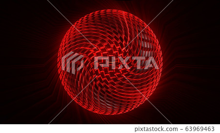 3D rendering of an abstract sphere from... - Stock Illustration [63969463] - PIXTA