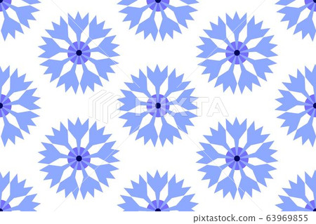 Cornflower blue pattern. Seamless background.... - Stock Illustration ...