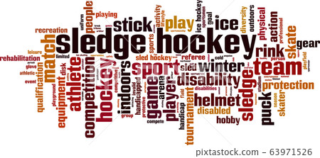 Sledge hockey word cloud - Stock Illustration [63971526] - PIXTA