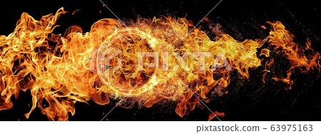 Abstract flame circle - Stock Illustration [63975163] - PIXTA