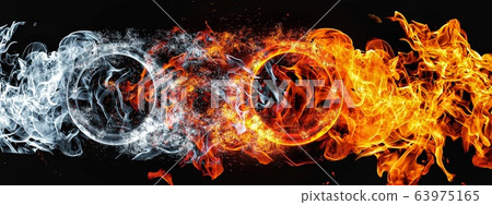 Abstract flame circle - Stock Illustration [63975165] - PIXTA