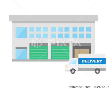 Courier warehouse illustration - Stock Illustration [63976406] - PIXTA