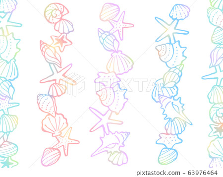 Sea motif vertical line & frame illustration... - Stock Illustration ...