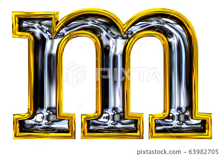 3D rendering. Lowercase Letter m. - Stock Illustration [63982705] - PIXTA