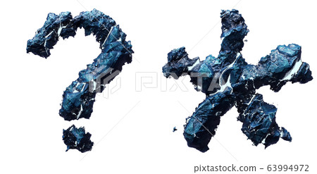 Set of symbols question mark and asterisk made... - Stock Illustration ...