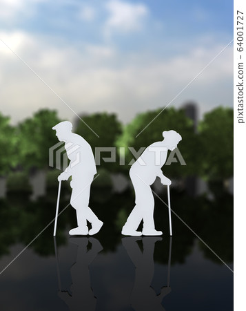 CG illustration three dimensional silhouette... - Stock Illustration ...