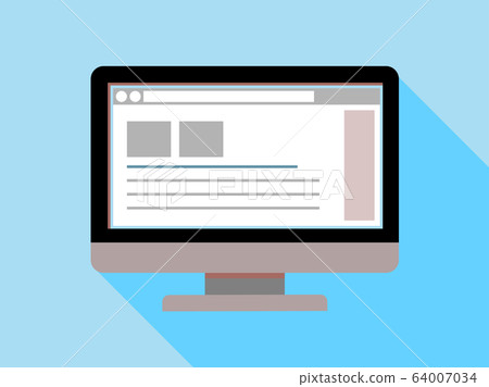 Flat illustration of personal computer - Stock Illustration [64007034 ...