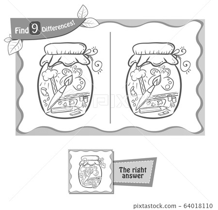 find 9 differences game bank painting - Stock Illustration [64018110 ...