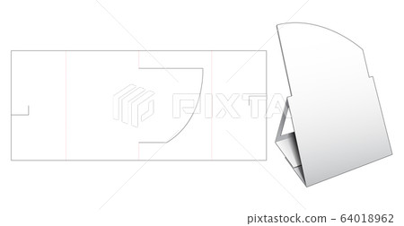 Counter display stand die cut template - Stock Illustration [64018962 ...