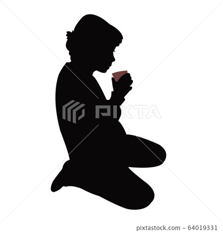 girl drinking , body silhouette vector - Stock Illustration [64019331 ...