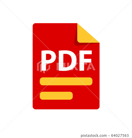 Vector red icon PDF. File format extensions icon. - Stock Illustration ...