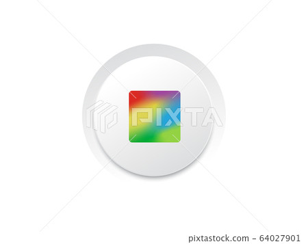 Music player stop rainbow gradient icon button-插圖素材 [64027901] - PIXTA圖庫
