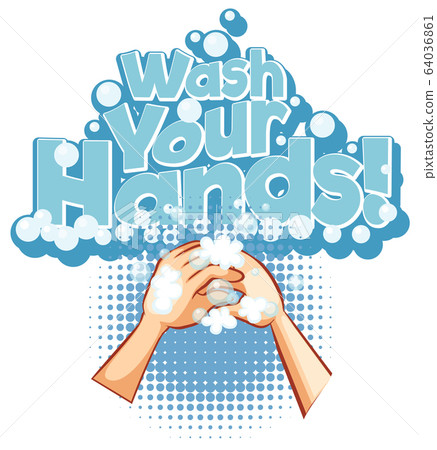 Poster design for coronavirus theme with word wash - Stock Illustration ...