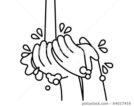 Hand wash-wash off-black and white - Stock Illustration [64037459] - PIXTA
