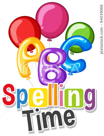 Font design for word spelling time with colorful - Stock Illustration ...