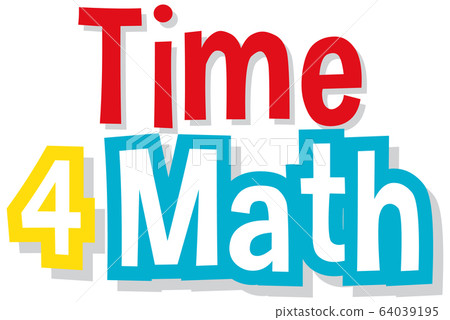 Font design for word time for math on white-插圖素材 [64039195] - PIXTA圖庫