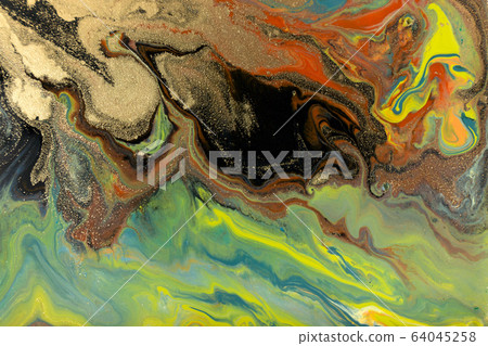 Liquid ink mixed smudges texture. - Stock Illustration [64045258] - PIXTA