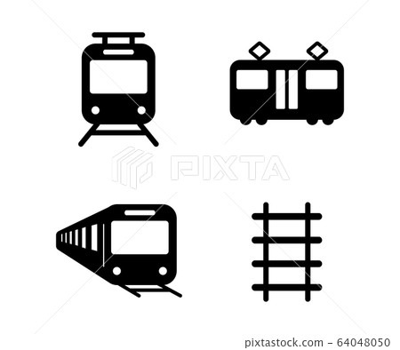 Set of train icons / simple / vector - Stock Illustration [64048050 ...