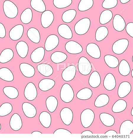 Seamless pattern with white Easter eggs. Vector... - Stock Illustration ...