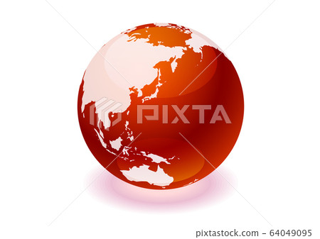 Digital network red earth-3D image - Stock Illustration [64049095] - PIXTA