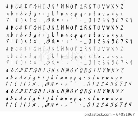 Hand drawn letters vector alphabet set eps10 - Stock Illustration ...