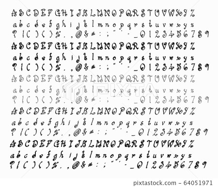 Hand drawn letters vector alphabet set eps10 - Stock Illustration ...