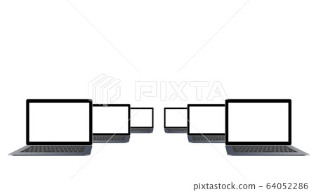 Laptop placed in white space - Stock Illustration [64052286] - PIXTA