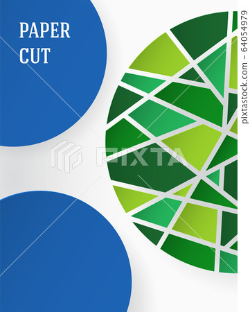 Abstract background in paper style. Poster with... - Stock Illustration ...