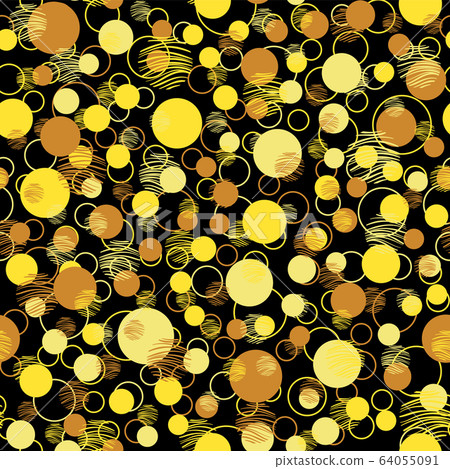 Seamless pattern. Golden circle geometry in... - Stock Illustration ...