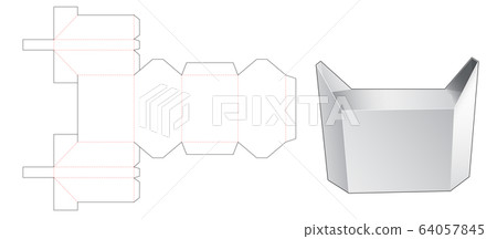 Cat box die cut template design - Stock Illustration [64057845] - PIXTA