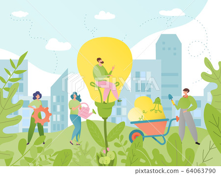 Idea generation business concept vector... - Stock Illustration ...