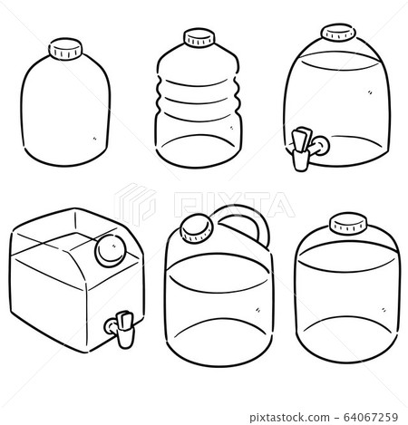 vector set of water gallon - Stock Illustration [64067259] - PIXTA