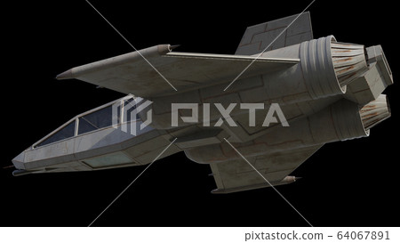 Single Seater Star Fighter Spaceship, View from... - Stock Illustration ...