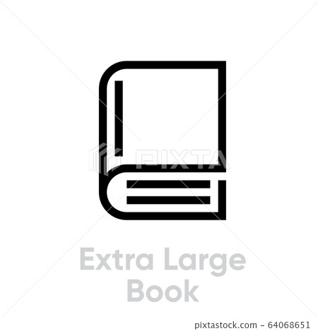 Extra Large Book flat icon. Editable Line Vector. - Stock Illustration ...