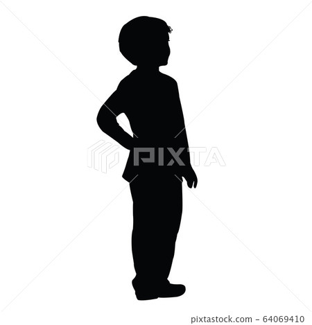 a boy body silhouette vector - Stock Illustration [64069410] - PIXTA
