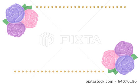 Rose frame illustration_16: 9 - Stock Illustration [64070180] - PIXTA