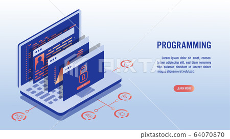 Software development , Coding , Programming and... - Stock Illustration ...