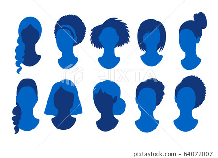 Female anonymous profile pictures avatars - Stock Illustration ...