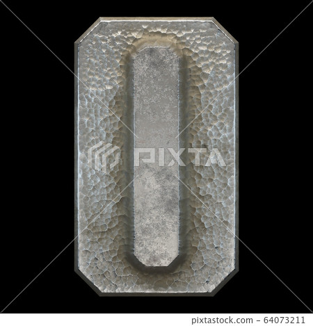 Industrial metal alphabet letter I on black... - Stock Illustration ...