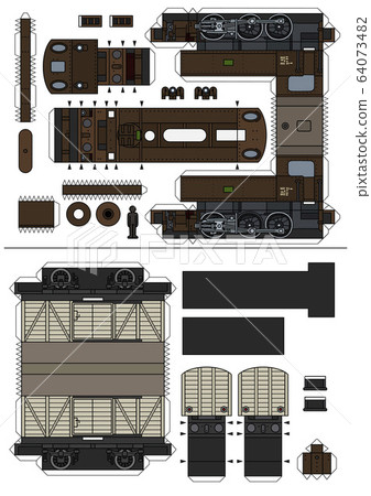 Bnsf Paper Model BNSF Heritage Units Roll Past A Grain Elavator"